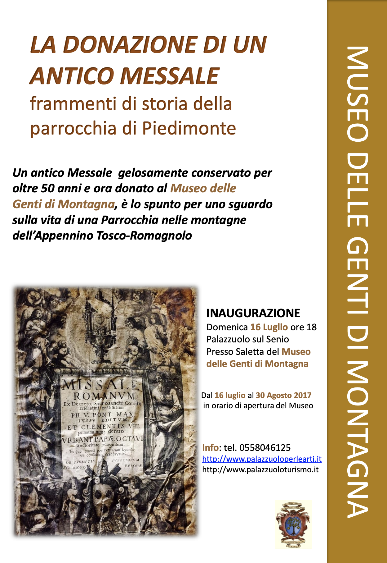 La donazione di un antico messale - Museo Genti di Montagna